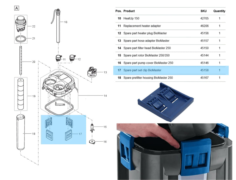 OASE Biomaster 250/350/600/850 Spare Parts | Fresh N Marine